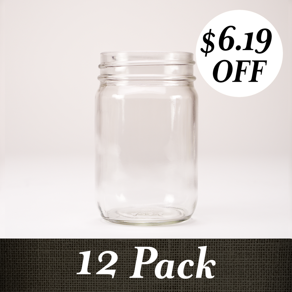 12 oz Glass Keeper Jar | Pack of 12 – rusticstrengthwholesale